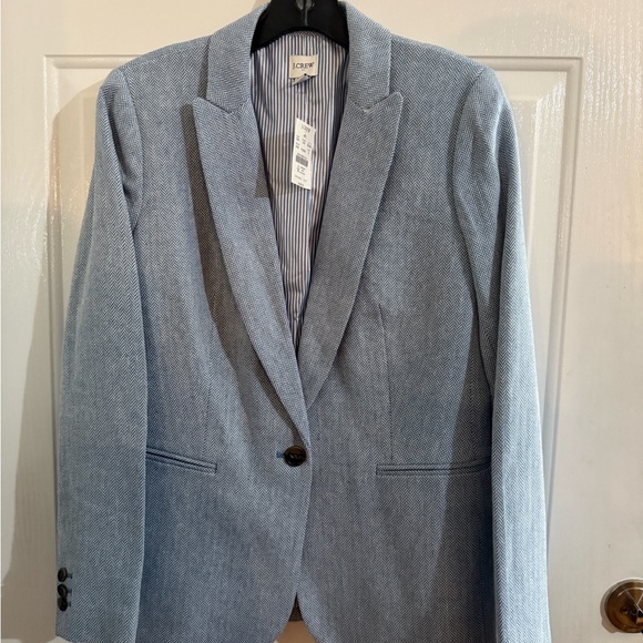 J. Crew | Jackets & Coats | J Crew Sky Blue Textured Blazer | Poshmark